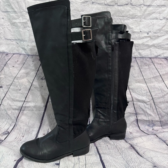 torrid | Shoes | Torrid Faux Leather Over The Knee Boots Wide | Poshmark